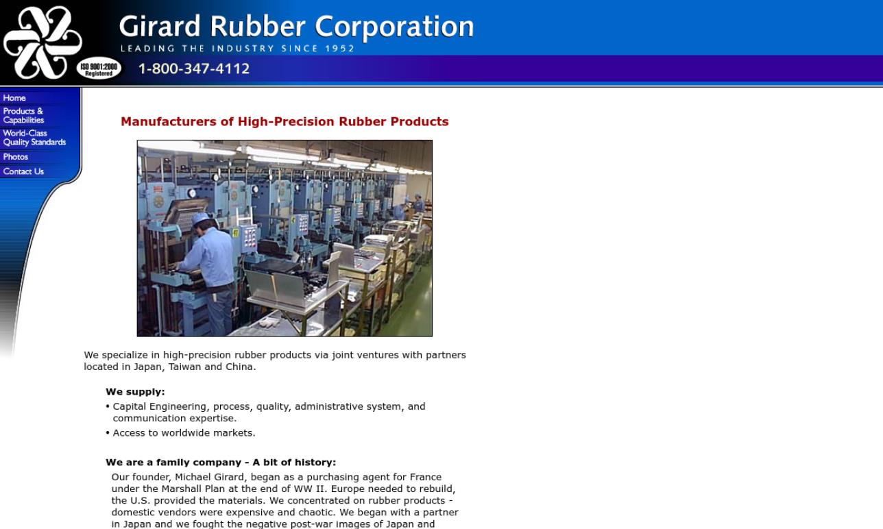 Girard Rubber Corp. | Rubber Molding